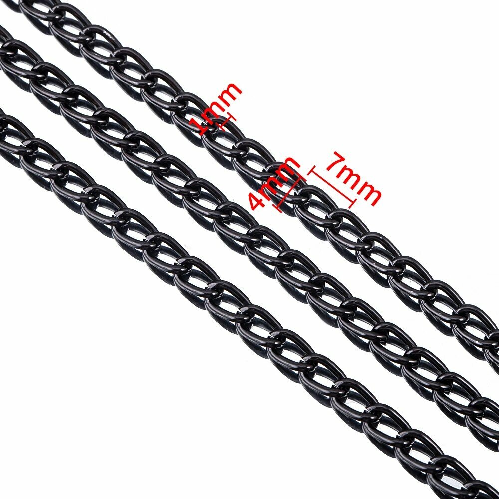 YUTOPIE Алюминиевые цепи для рукоделия Черный, 0.5 meter, Black-1mm