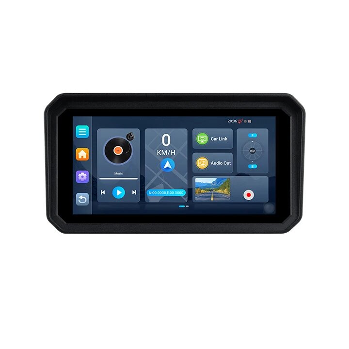 EKIY 6-дюймовый мотоциклетный GPS-навигатор с CarPlay, новый Android 14.0, 4+64 ГБ, беспроводной Apple CarPlay, Android Auto, сенсорный экран
