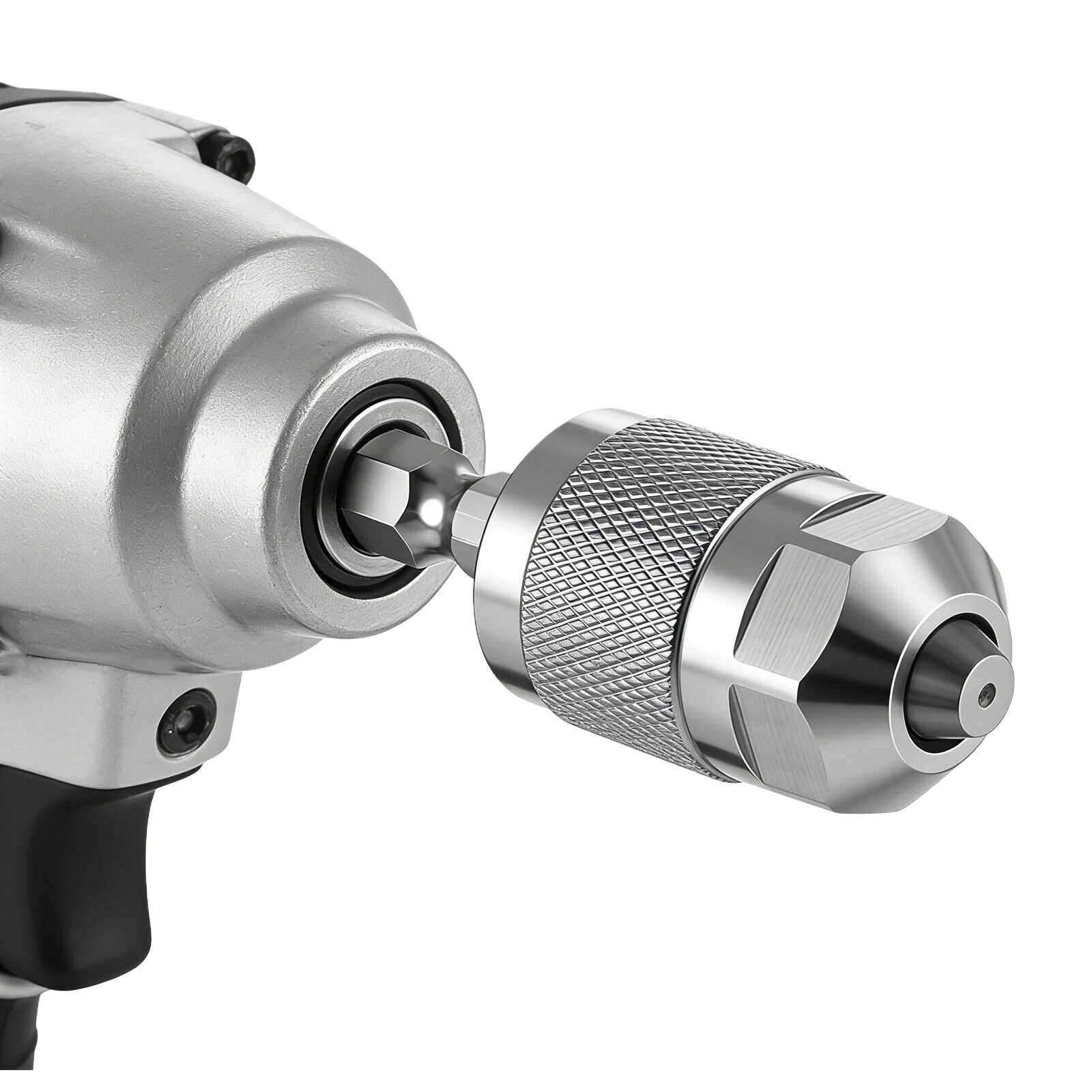 Адаптер для патрона с шестигранным хвостовиком, трёхкулачковый патрон из алюминиевого сплава, регулируемый диаметр зажима