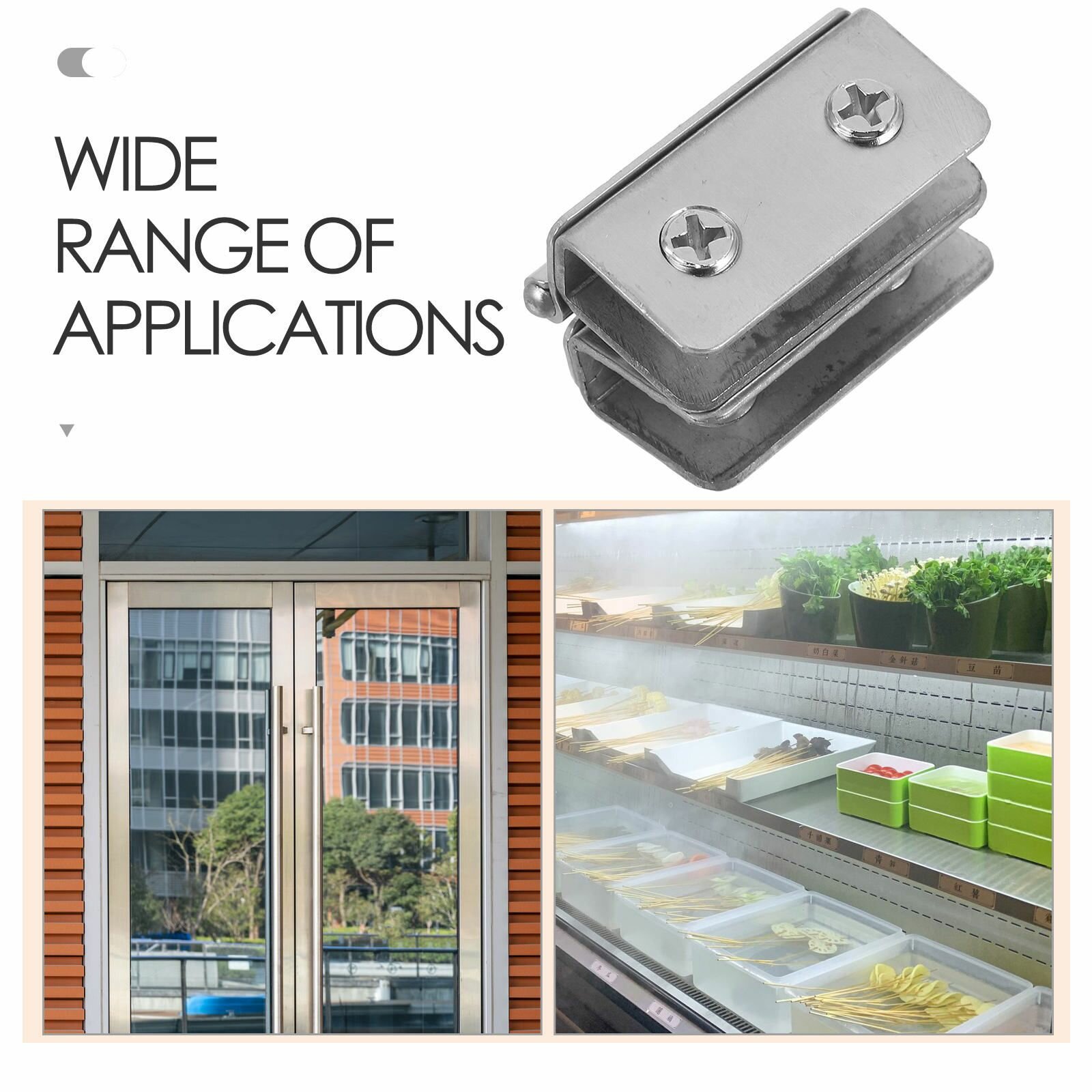 2 Штуки Петли, Из Нержавеющей Стали, Для Стеклянных Дверей