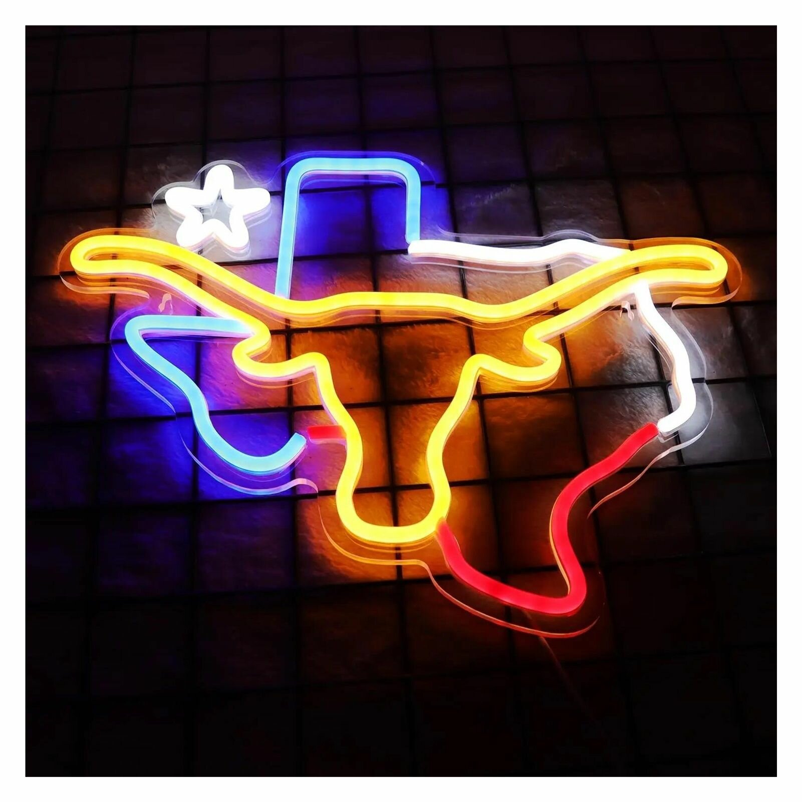 Неоновые Светодиодные Фонари Longhorn Для Украшения