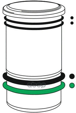 К-кт уплотнительных колец гильзы! 129х2 12x RVI с дв. 06.20.30-06.20.45, ЯМЗ-650 KOLBENSCHMIDT арт. 50007889