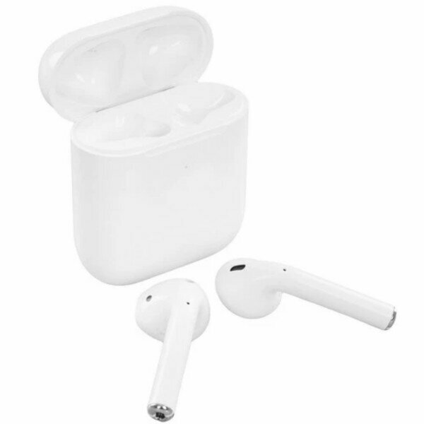 Гарнитура Bluetooth Borofone BW01 Plus, Bluetooth, TWS, цвет: белый