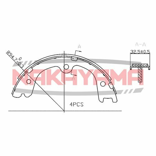 Колодки тормозные барабанные задние nissan navara iii (d40m), pathfinder iii (r51m) 2005- Nakayama HS7275NY