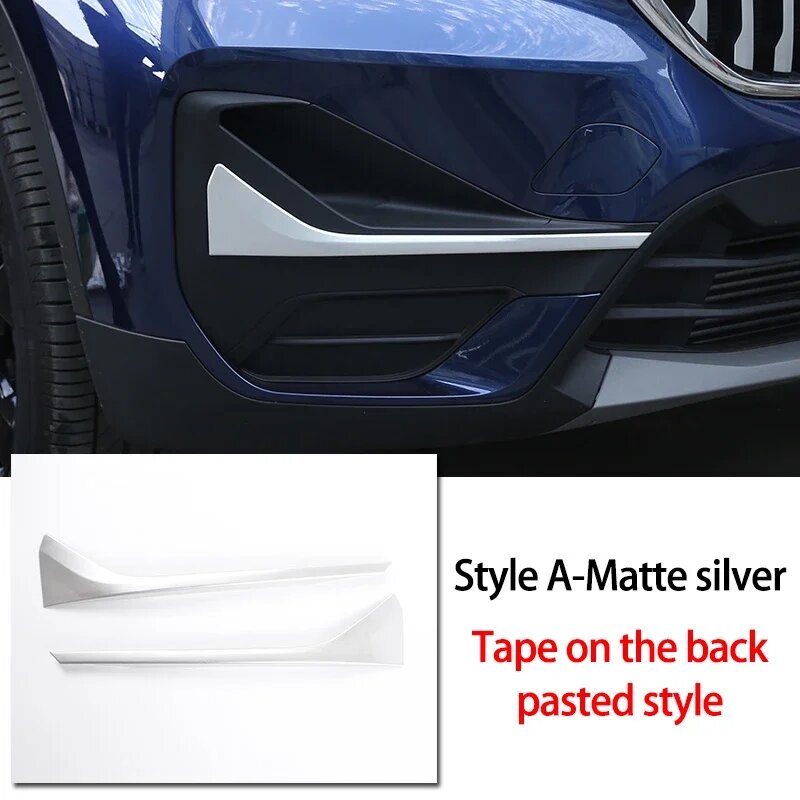 Декоративная накладка бампера Style A-Matte Silver для BMW X1 F48 2020-2021
