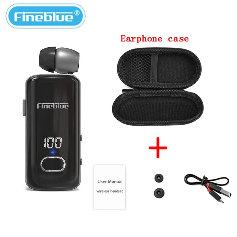 Fineblue F580 GRAY беспроводные наушники с чехлом