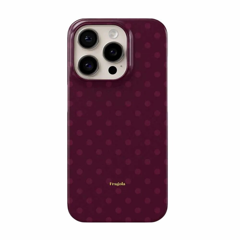 Корейский ретро-чехол для телефона в горошек для iPhone 17 16 15 14 13 12 11 Air Pro Max X XS XR XSMax 7 8 Plus, глянцевый, из твердого поликарбоната