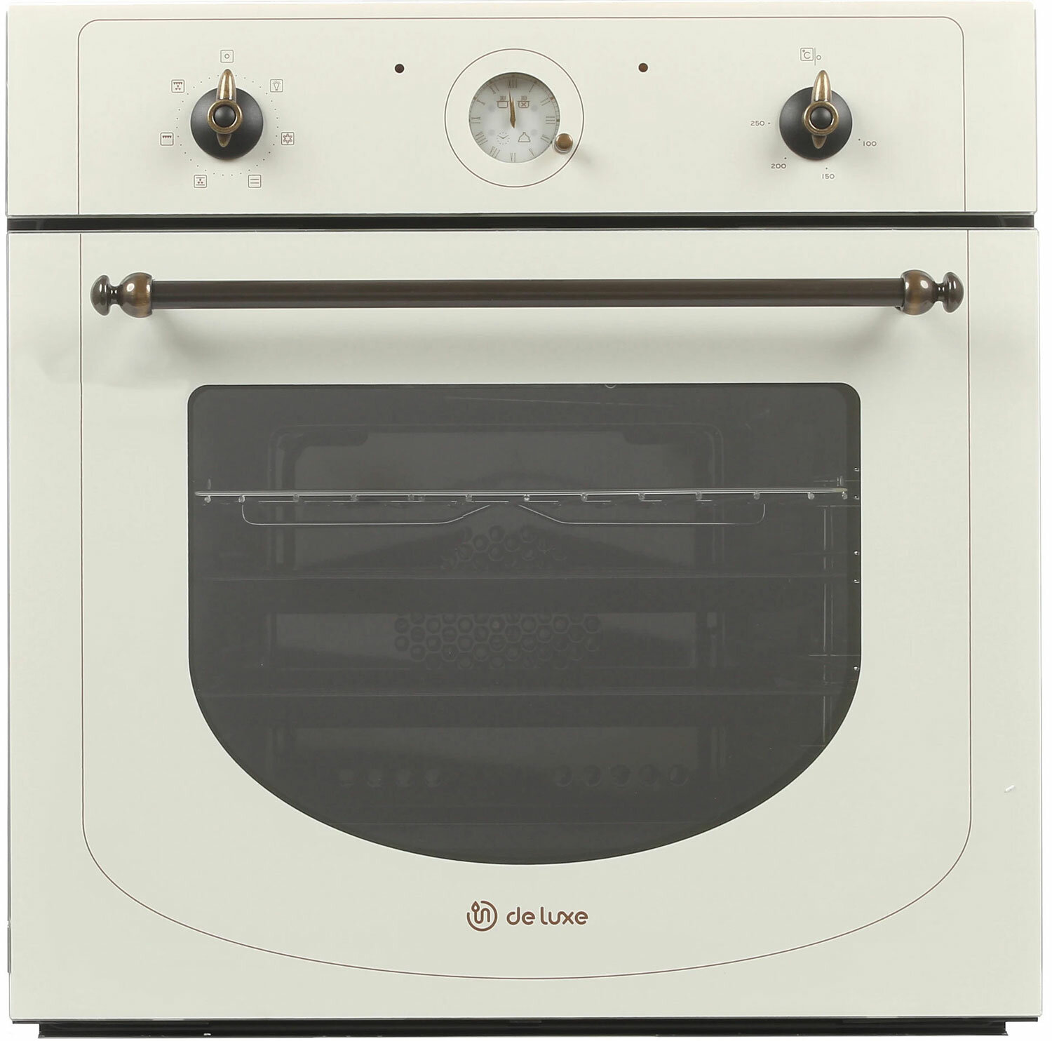 Электрический духовой шкаф De luxe 6006.05эшв-060 59 см, 58 л гриль конвекция, топленое молоко