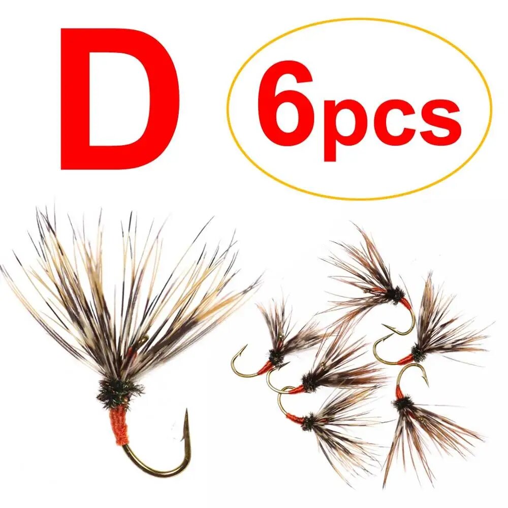 Bimoo Рыболовные мухи Tenkara #12 6 шт.