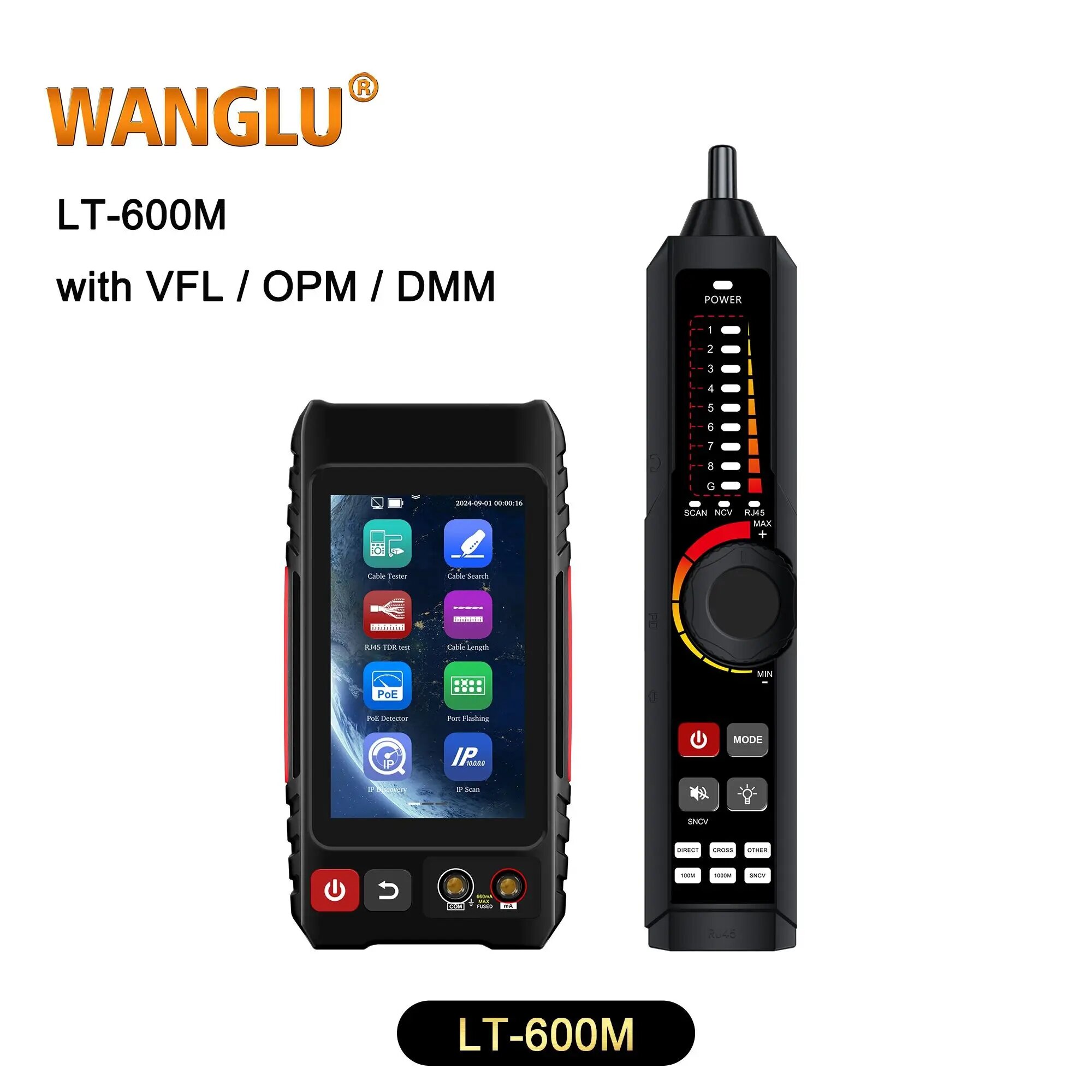 Тестер кабелей WANGLU LT-600M VFL/OPM/DMM