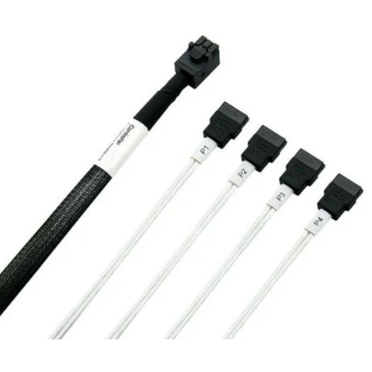 LR-LINK Кабель SFF-8643-->4xSATA 0.75м