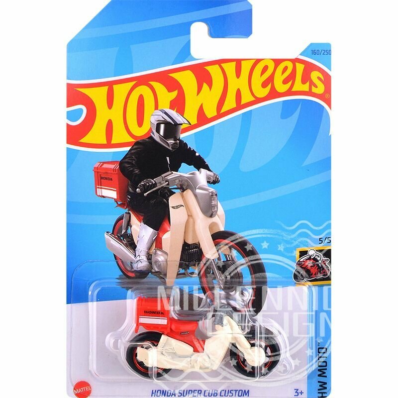 Hot Wheels 1:64 Honda, Литая модель автомобиля и мотоцикла, Игрушечный автомобиль(Хонда мотоцикл красный)