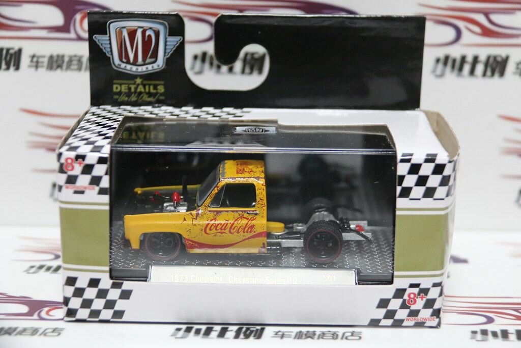 M2 Machines 1:64, литой автомобиль, модель машинки(1973 Chevrolet Cheyenne Super)
