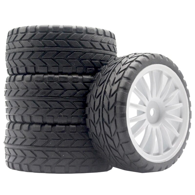 4 шт. резиновая шина для Tamiya XV01 XV02 TT01 TT02 PTG-2 WRC Hyundai i20 1/10 RC Rally Racing Car Upgrade Parts