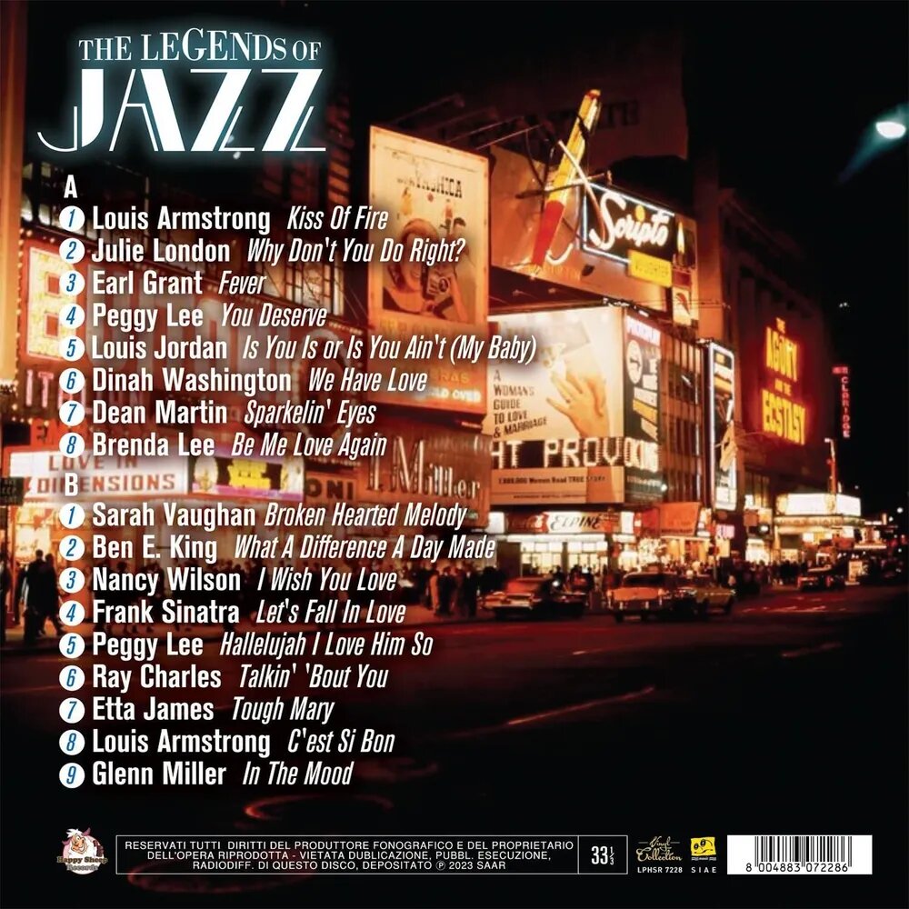 Джаз виниловая пластинка LP 180g вокальный джаз сборник Jazz Stars of the Night