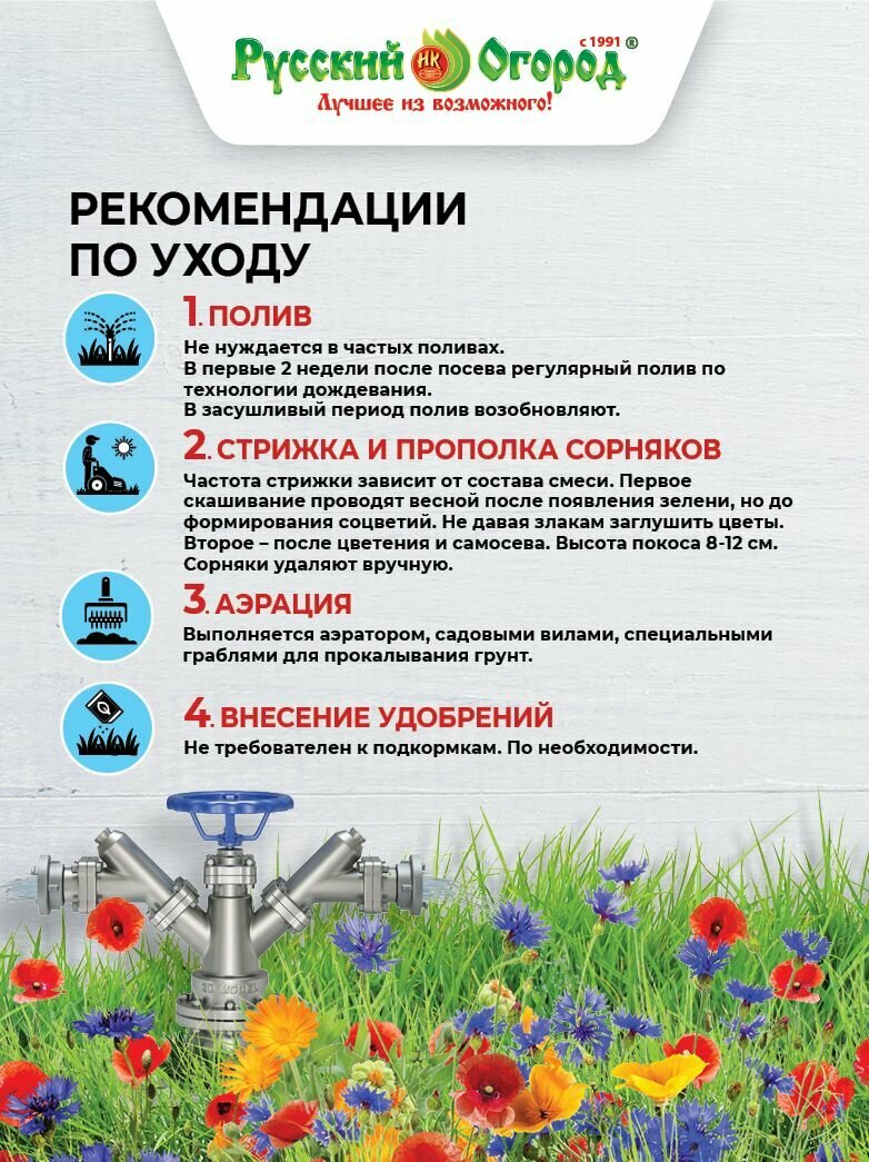 Газон Аква, Русский огород, семена — фото 1