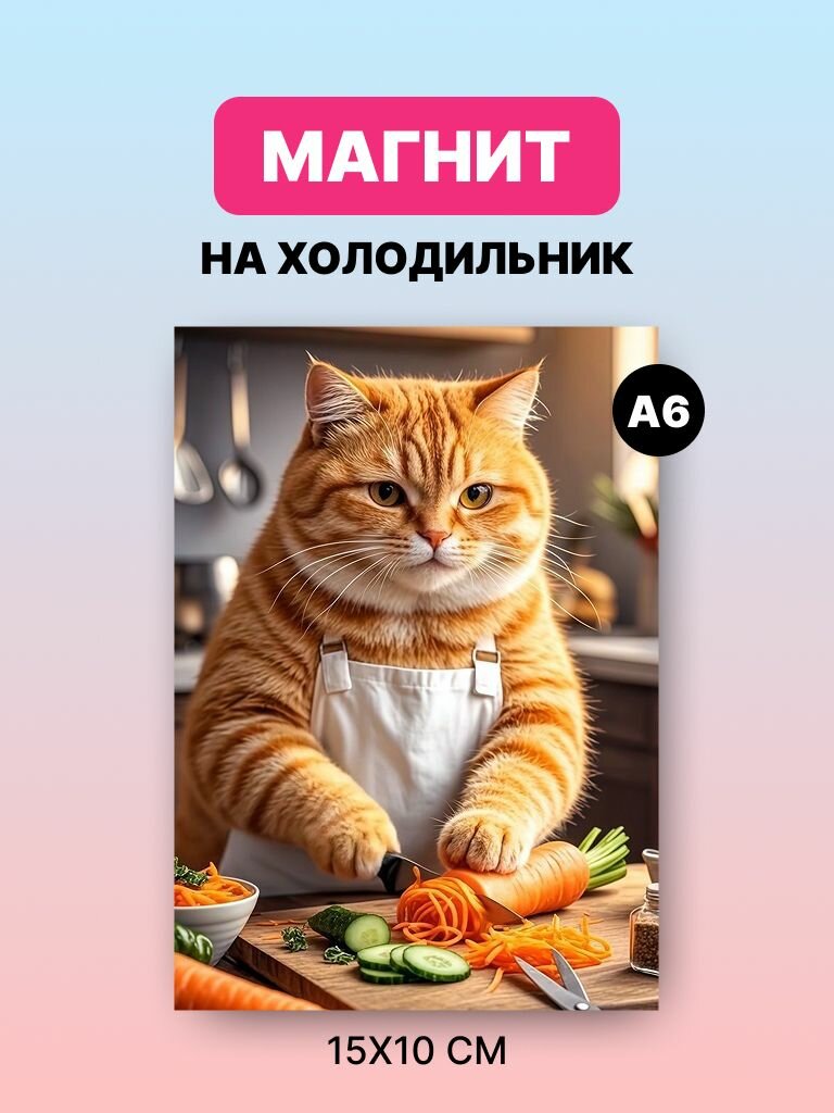 Магнит на холодильник Котики и коты