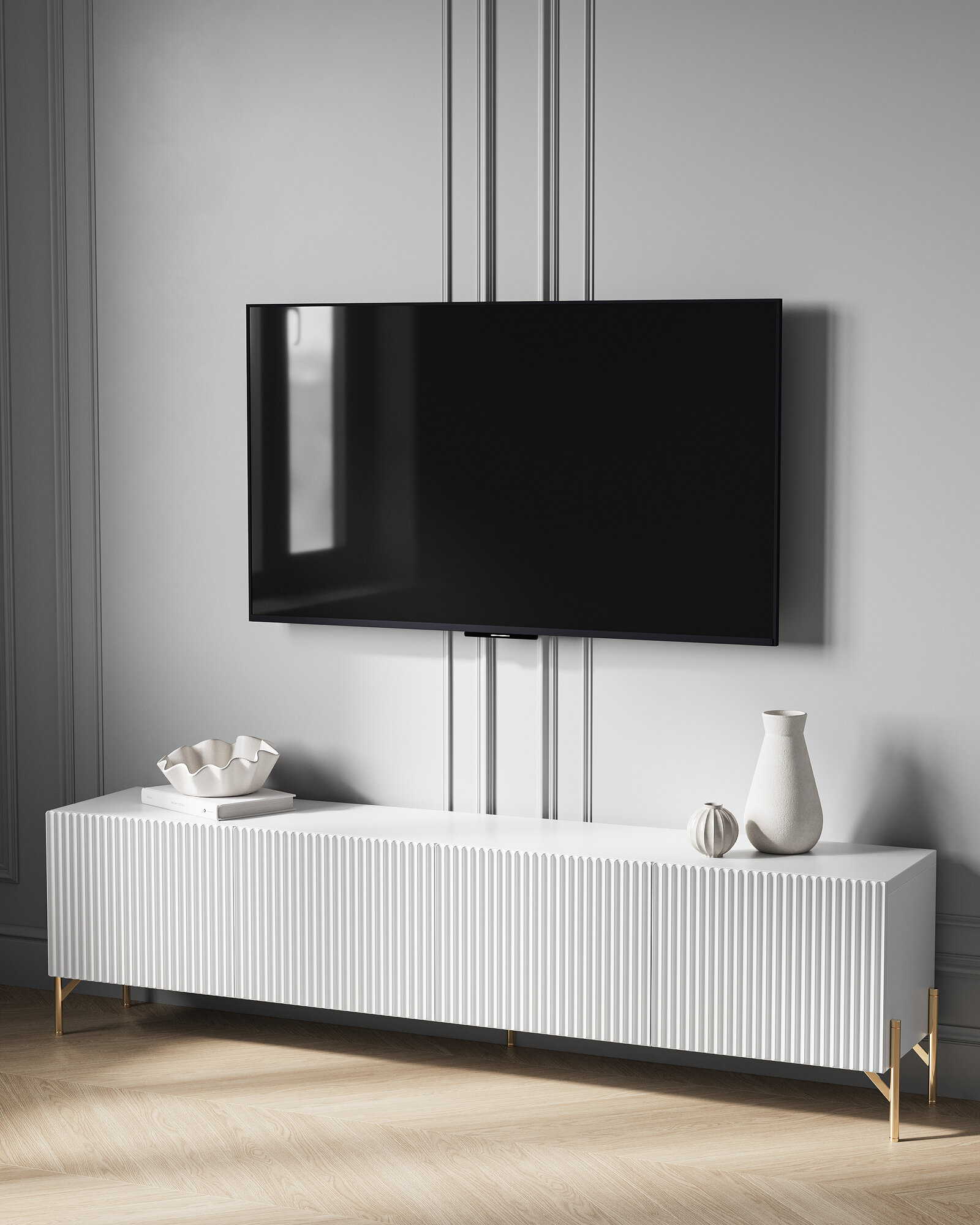 Тумба IRINA MEBEL "Моника" без ножек, подвесная, с ящиками, крепление к стене, цвет на выбор