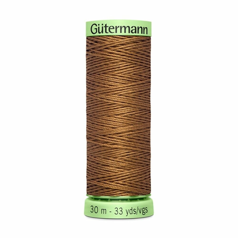 Декоративная нить Gutermann 30/30 м для отстрочки, 100% полиэстер, цвет 124 золотисто-коричневый, 5 шт (3)