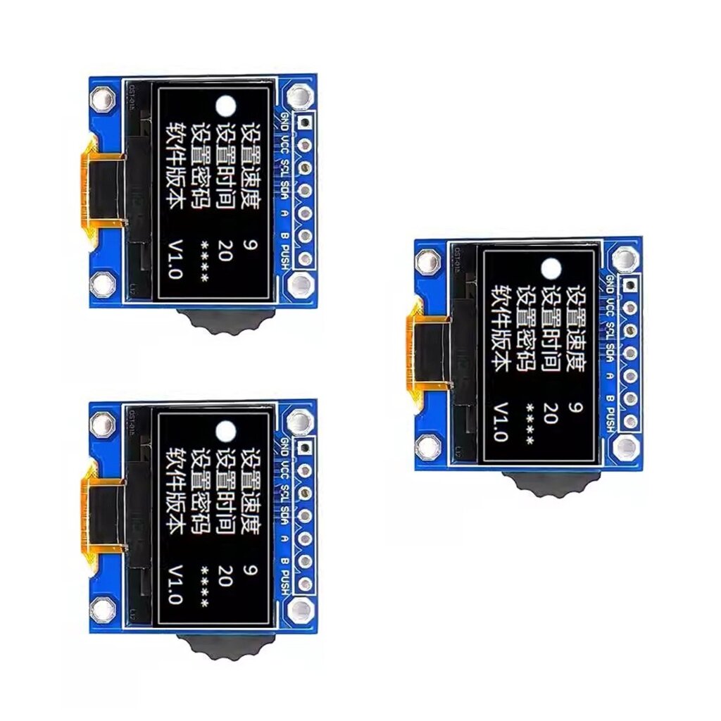Панель OLED-дисплея с диагональю 0,96 дюйма и углом обзора 160° С интерфейсами IIC с низким энергопотреблением