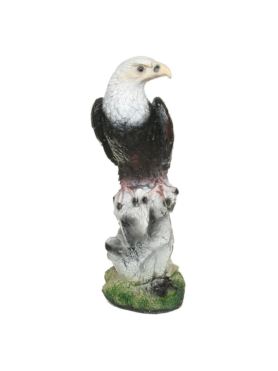 Садовая фигура Орел на камне 161, большая статуэтка птицы для декора дачи и огорода, высота 62 см, производство РФ