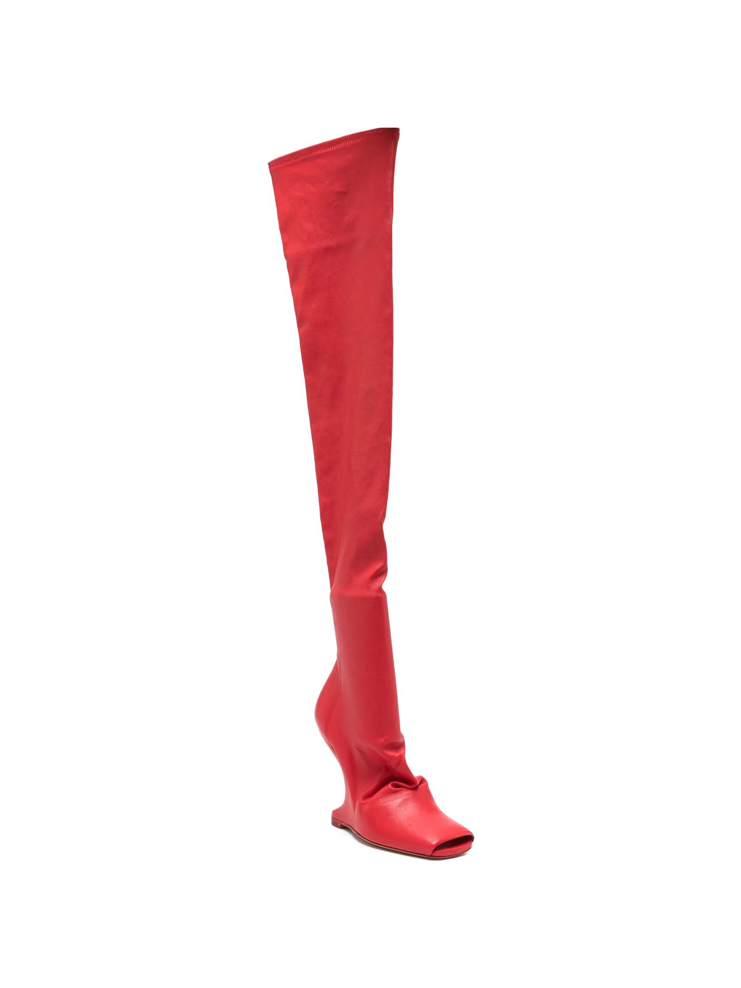 Ботинки Rick Owens Lilies Over-the-knee boots, размер 39, red — фото 1