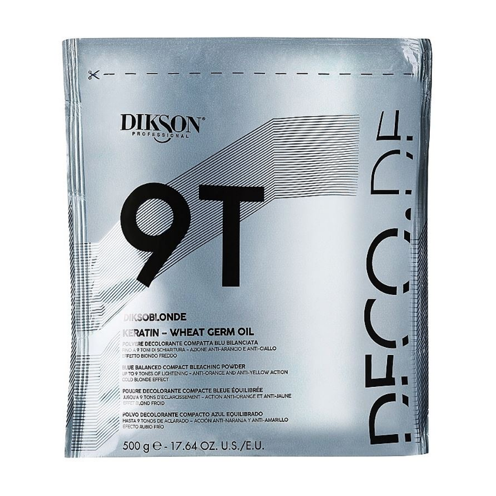 Крем-пудра с кератином и маслом зародышей пшеницы 9Т Dikson DIKSOBLONDE KERATIN-WHEAT GERM OIL 9T. POLVERE DECOLORANTE COMPATTA BLU BILANCIATA, 500 гр