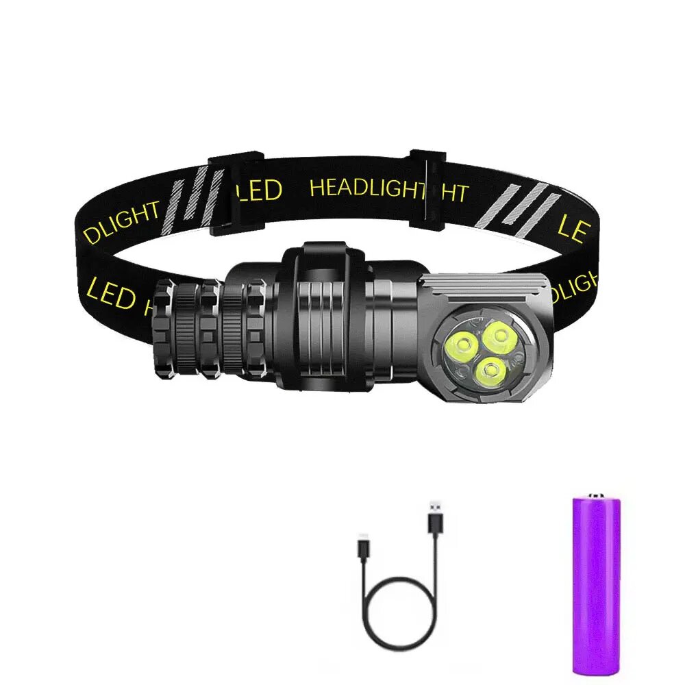 Налобный фонарь LED Headlight HT белый-красный 18650, 2000mAh