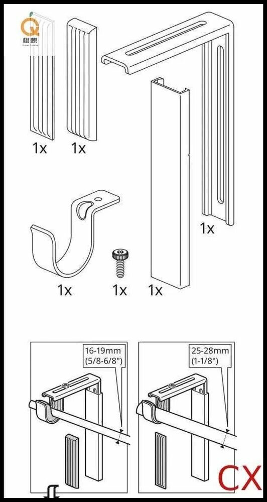 Кронштейн для карниза Ikea Betydlig, белый, 2шт