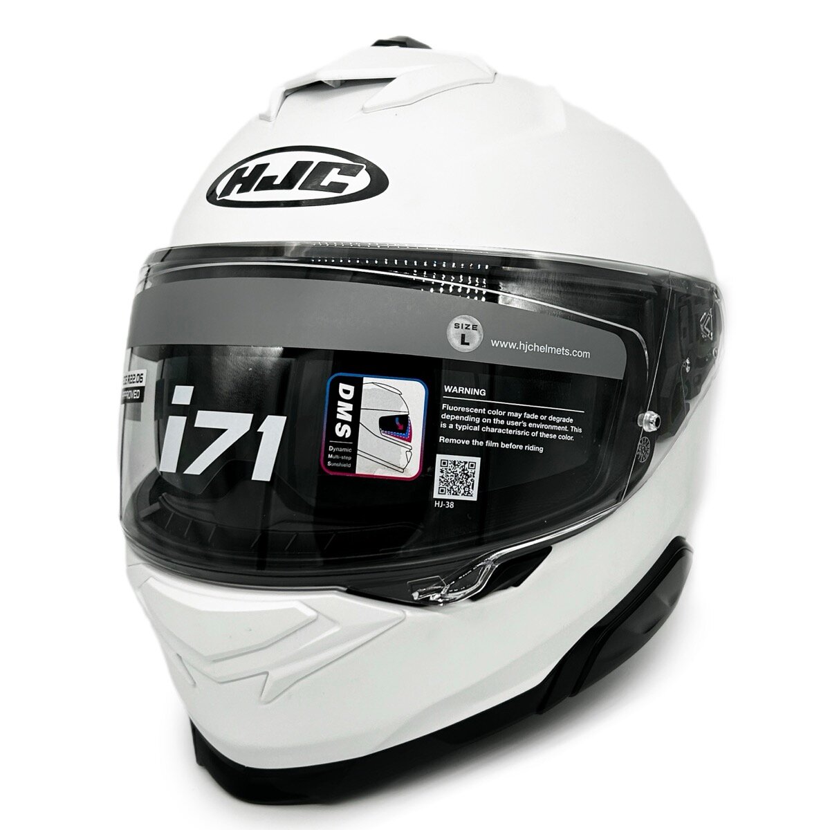 Мотошлем HJC I-71 SEMI FLAT PEARL WHITE. XL. Белый-матовый