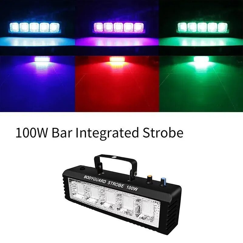 Стробоскоп Для Дискотеки BODYGUARD STROBE 100W Светодиодный с разноцветными эффектами — фото 1