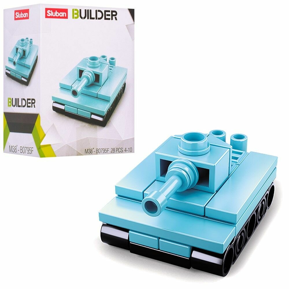 Конструктор SLUBAN 28 деталей "BUILDER. Танк"