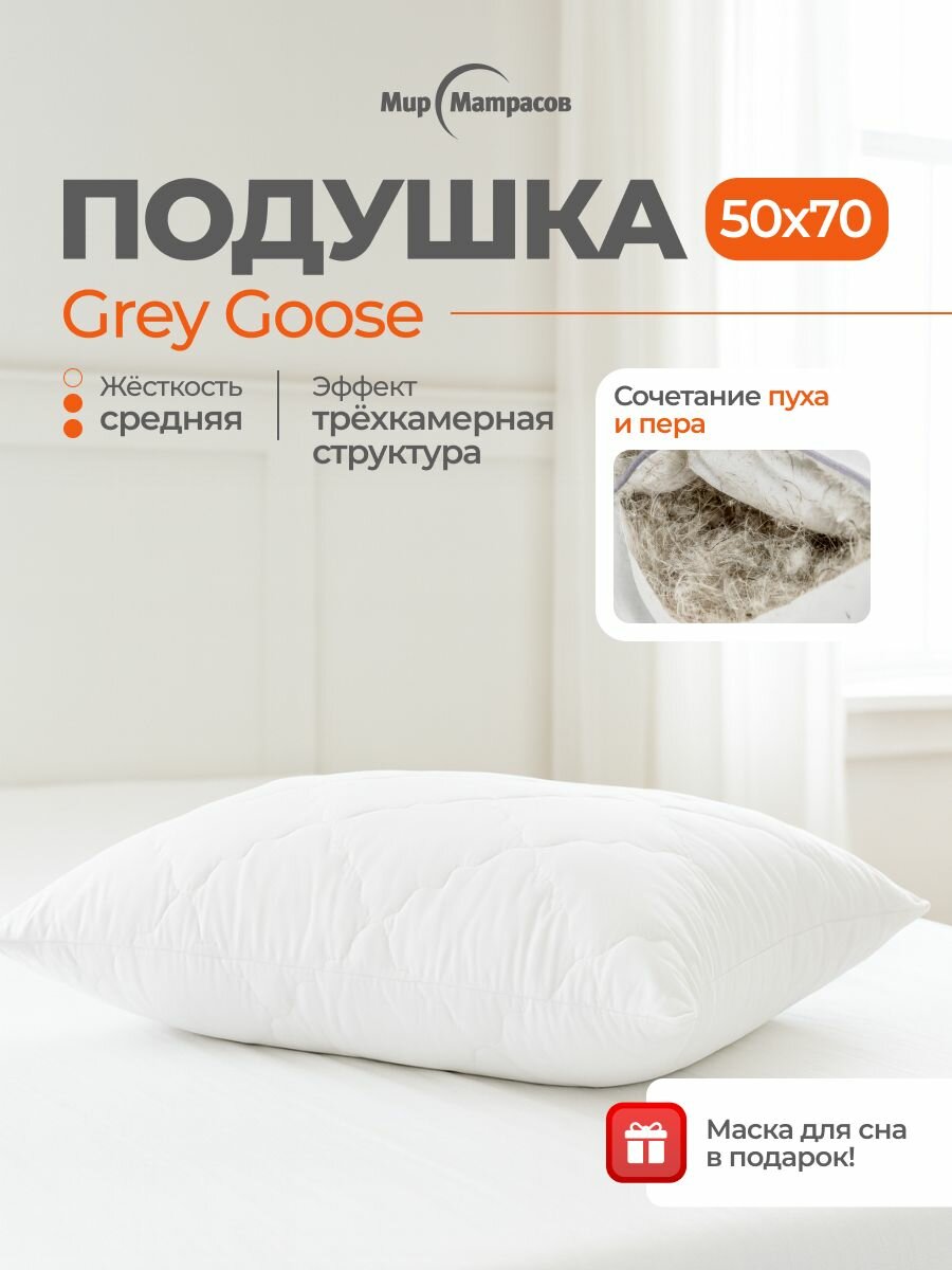 Подушка Grey Goose 50x70 + Маска для сна(Облака)