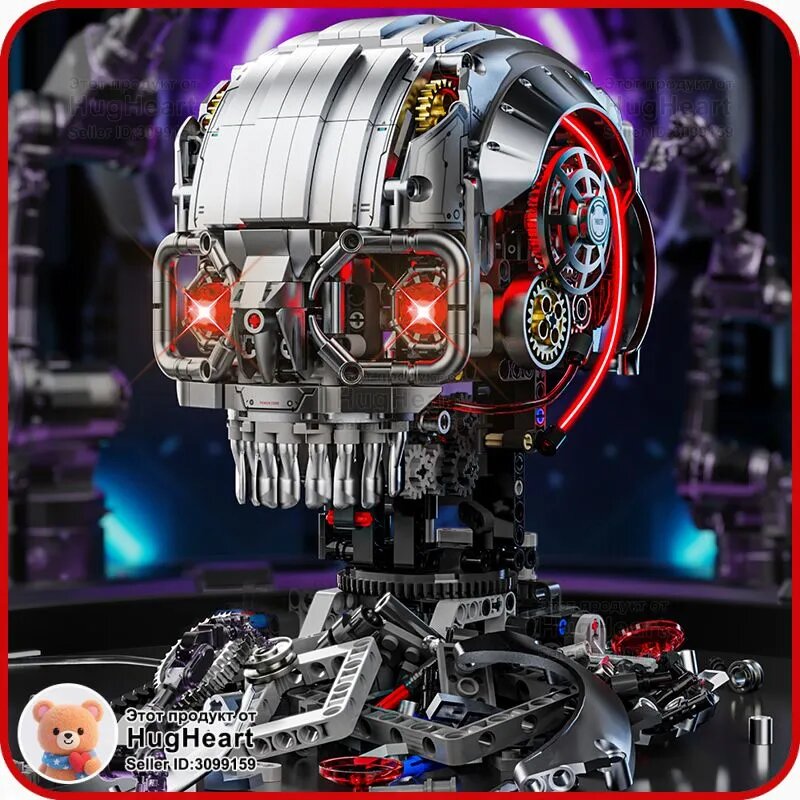 Конструктор Механический череп SKELETOU MJ13089 на 1099 деталей для мальчиков, подарок — фото 1