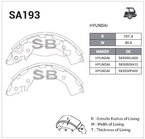 Колодки барабанные HYUNDAI Solaris II / KIA Rio IV