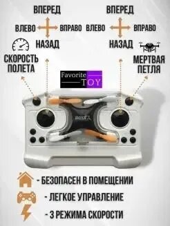 Квадрокоптер BEST - Игрушечный дрон с пультом, 2 запасными лопастями и USB зарядкой — фото 1