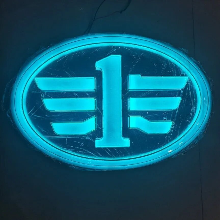 FAW J6 FAW J7 LED LOGO Светодиодная подсветка с логотипом, Светодиодная подсветка эмблемы FAW J6 J7, голубая