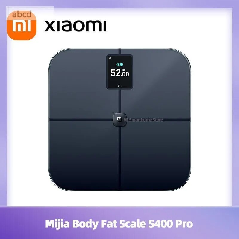 Mijia Body Fat Scale S400 Pro - Электронные весы для анализа состава тела с аккумулятором и Bluetooth, темно-серые