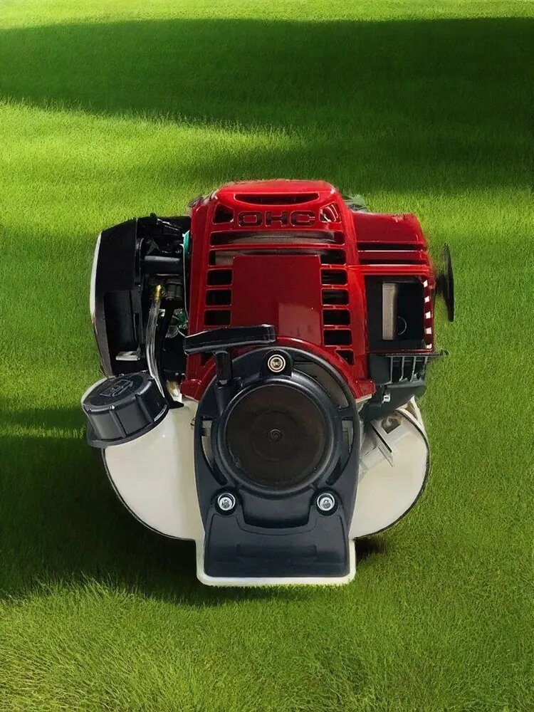 Газонокосилка механическая GX35 4 такта, бензиновый двигатель, 1.3HP, регулировка высоты скашивания