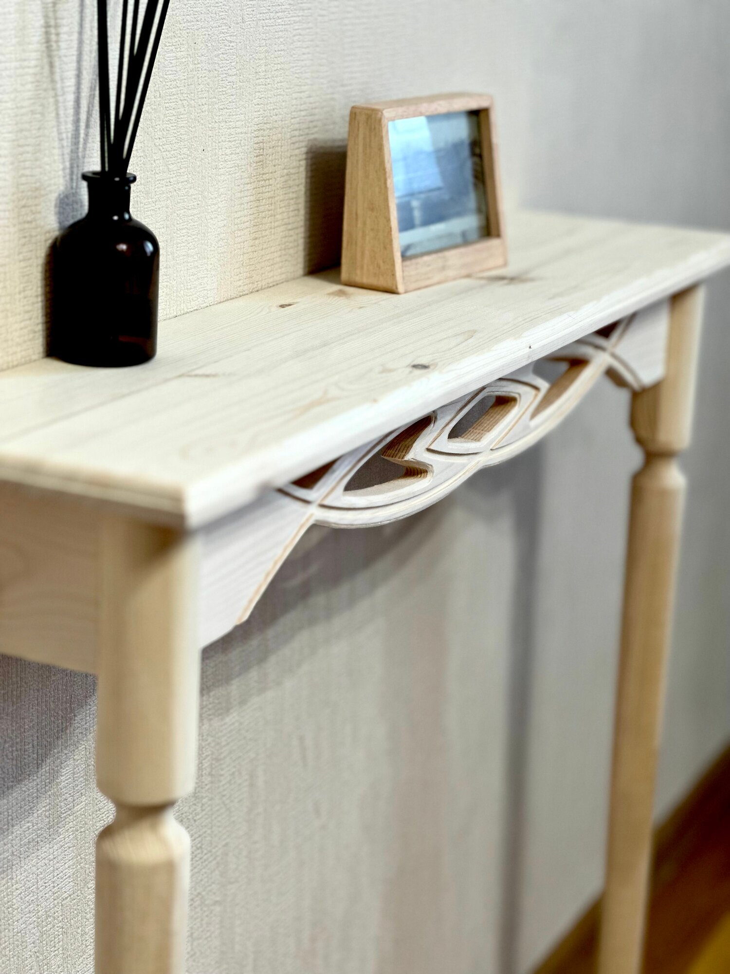 Консольный столик, туалетный столик узкий приставной деревянный 900х200