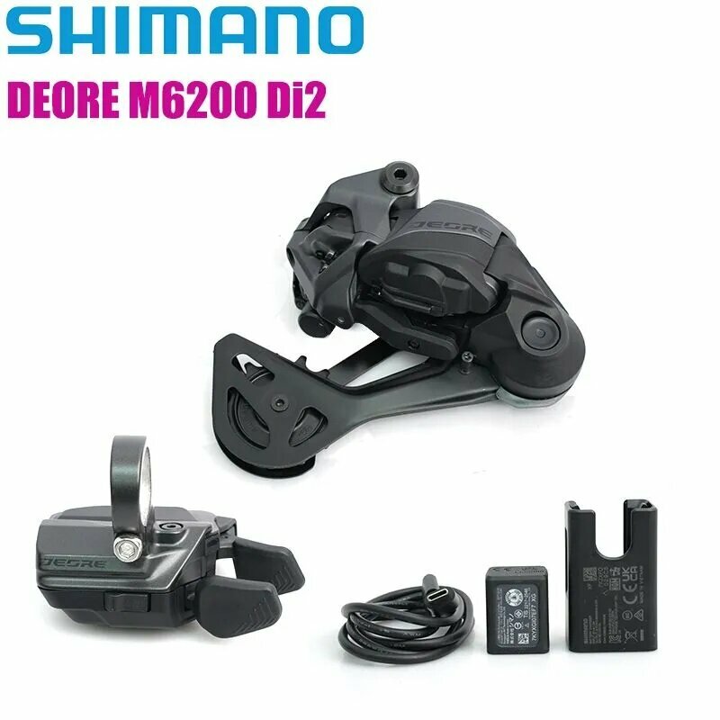 Комплект беспроводной электронной переключательной системы SHIMANO Di2 DEORE M6200 SERIES 12 скоростей с контроллером, задним переключателем, батареей и зарядным устройством