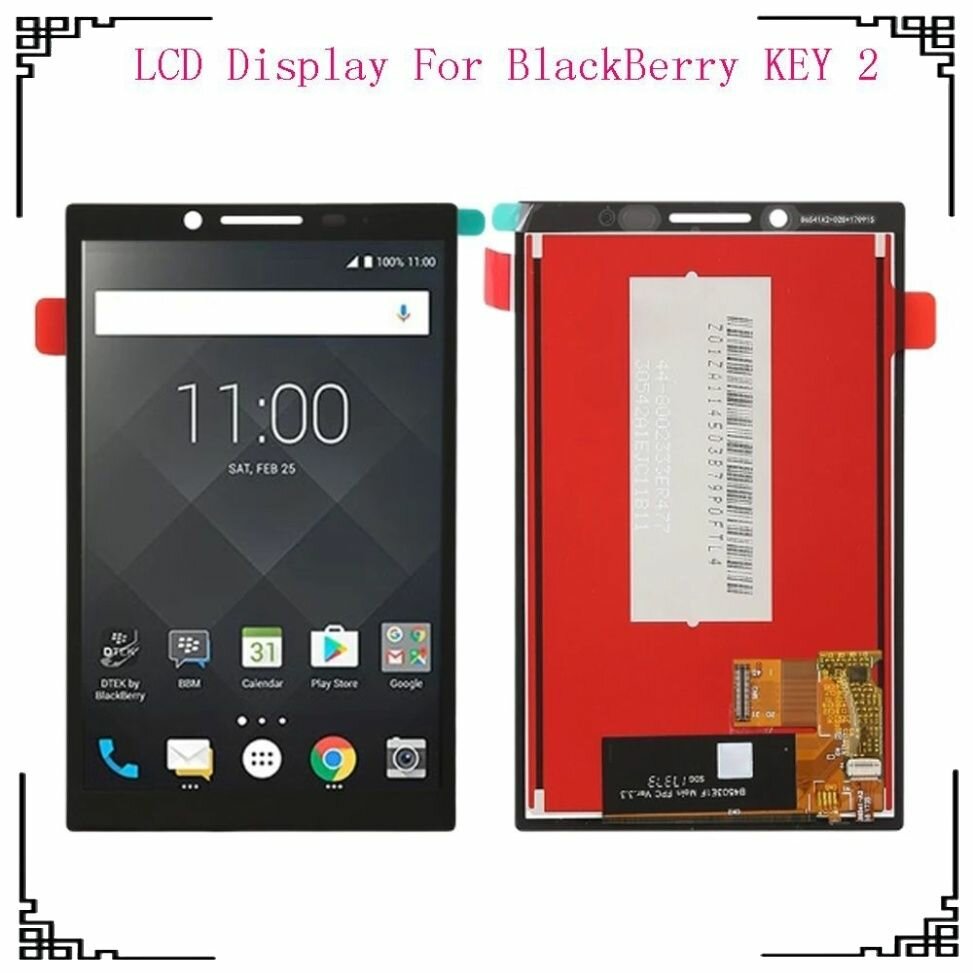 Дисплей на For BlackBerry KEY2 , Key 2 в сборе с тачскрином Черны