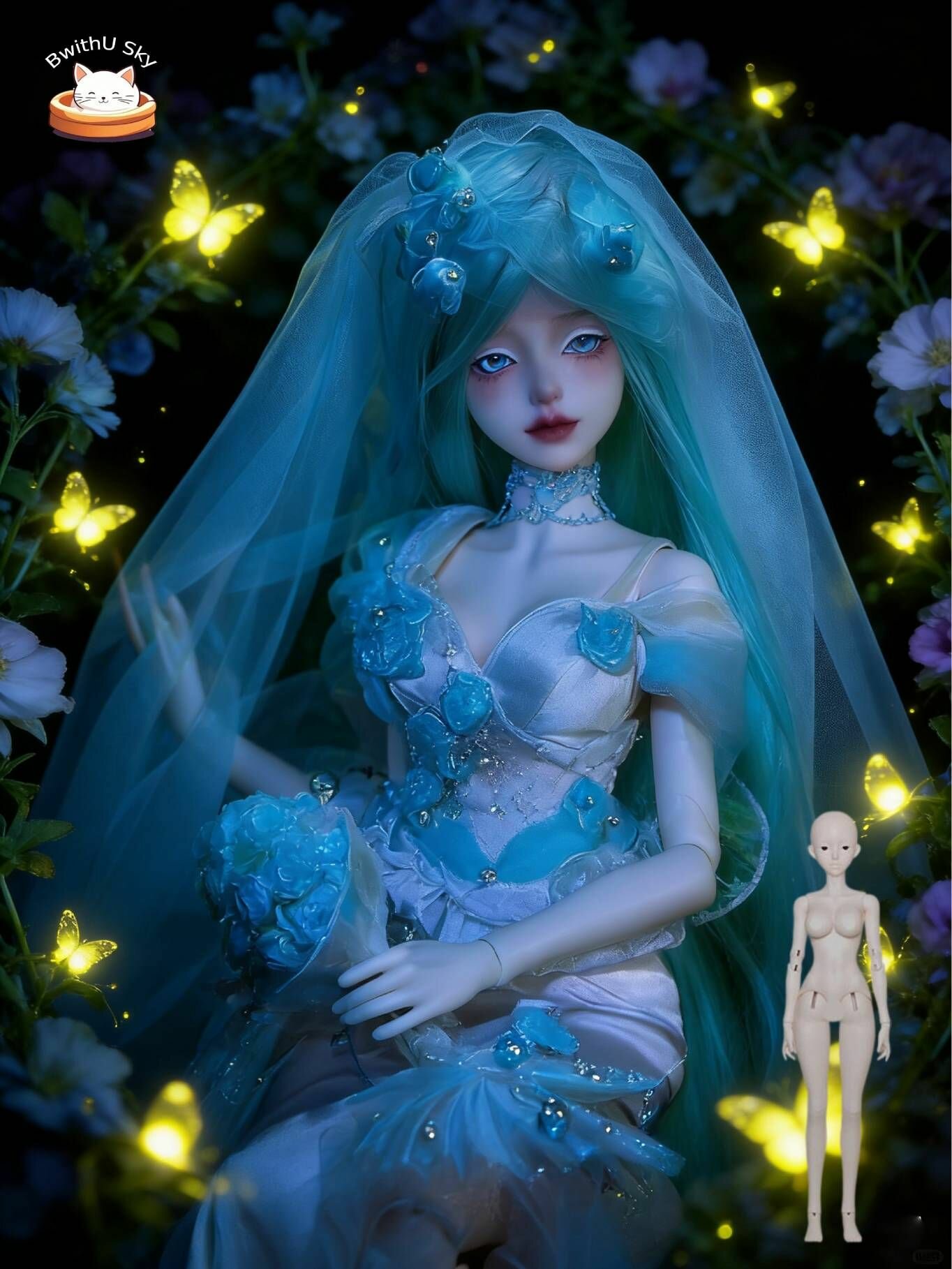 BwithUSky Seekly 1/4 BJD обнаженная кукла с нормальной кожей, без макияжа, без аксессуаров