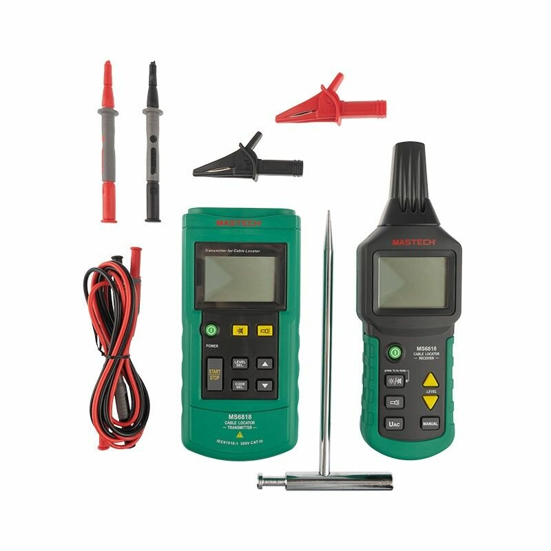 Кабельный локатор/детектор скрытой проводки MASTECH MS-6818, 9 В