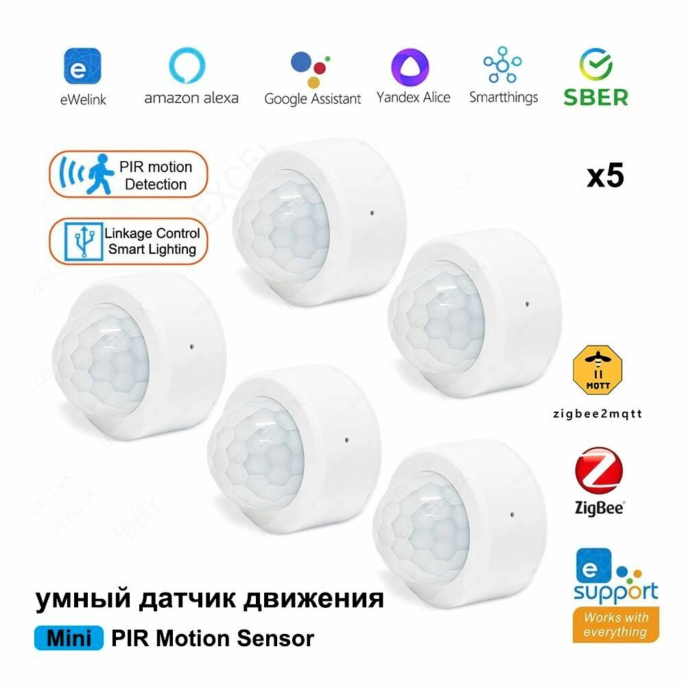 Бестселлерный датчик движения Zigbee с поддержкой Алисы, Sber и Google Home, управление через eWelink