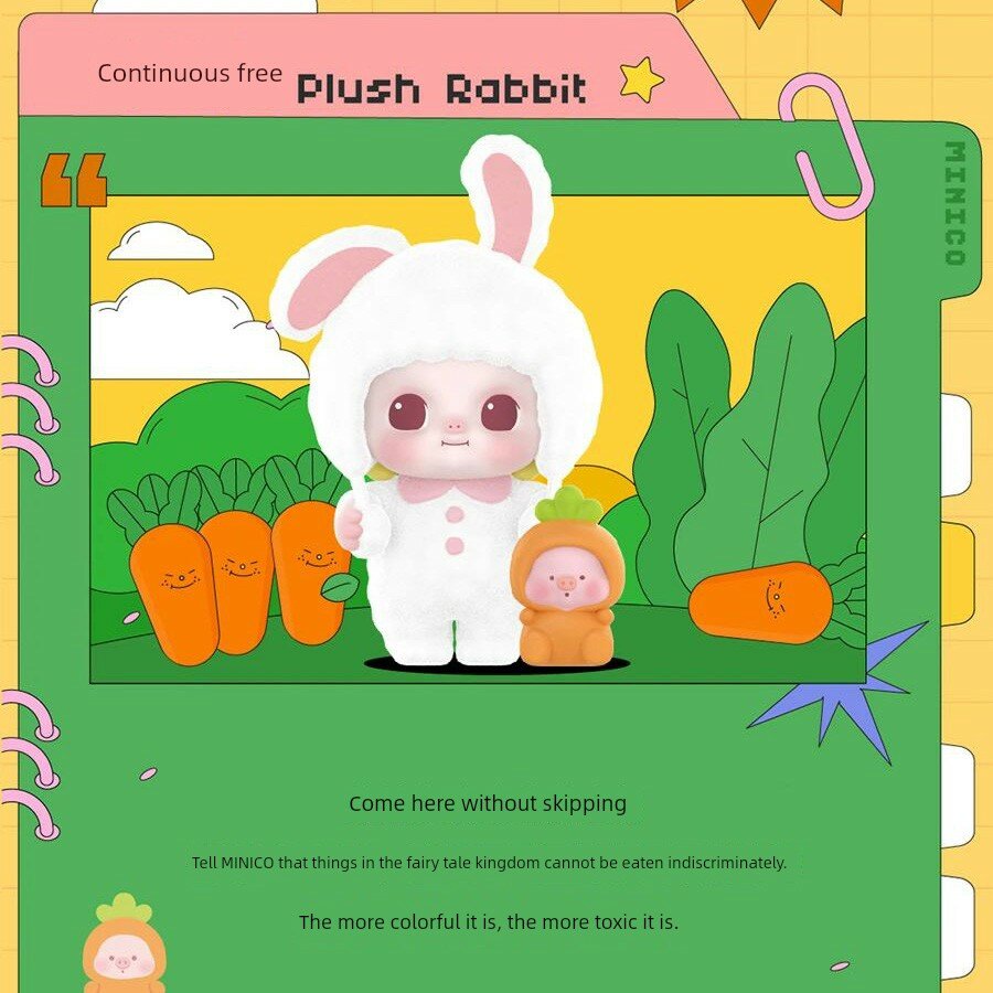 POP MART Minico Fantasy Series Фигурка - Персонаж Хлопковый Заяц, Миловидная коллекционная фигурка