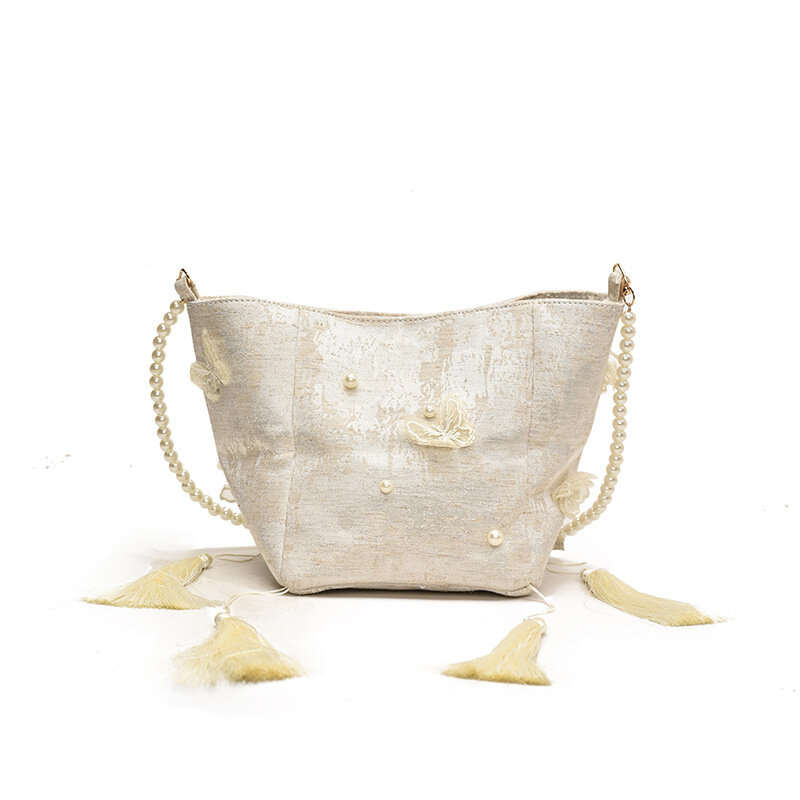 Новая сумка-ведро с жемчугом в китайском стиле, большая емкость