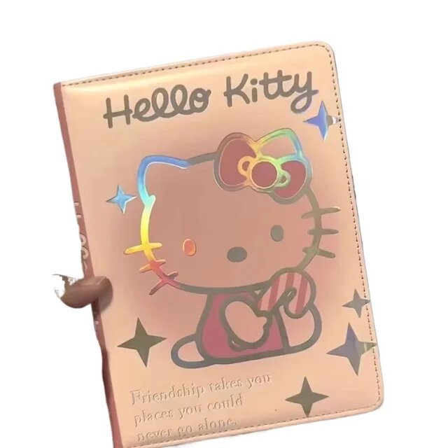 MINISO Очаровательный кожаный блокнот с японским мультяшным персонажем Hello Kitty, мягкие цветные внутренние страницы из искусственной кожи — це