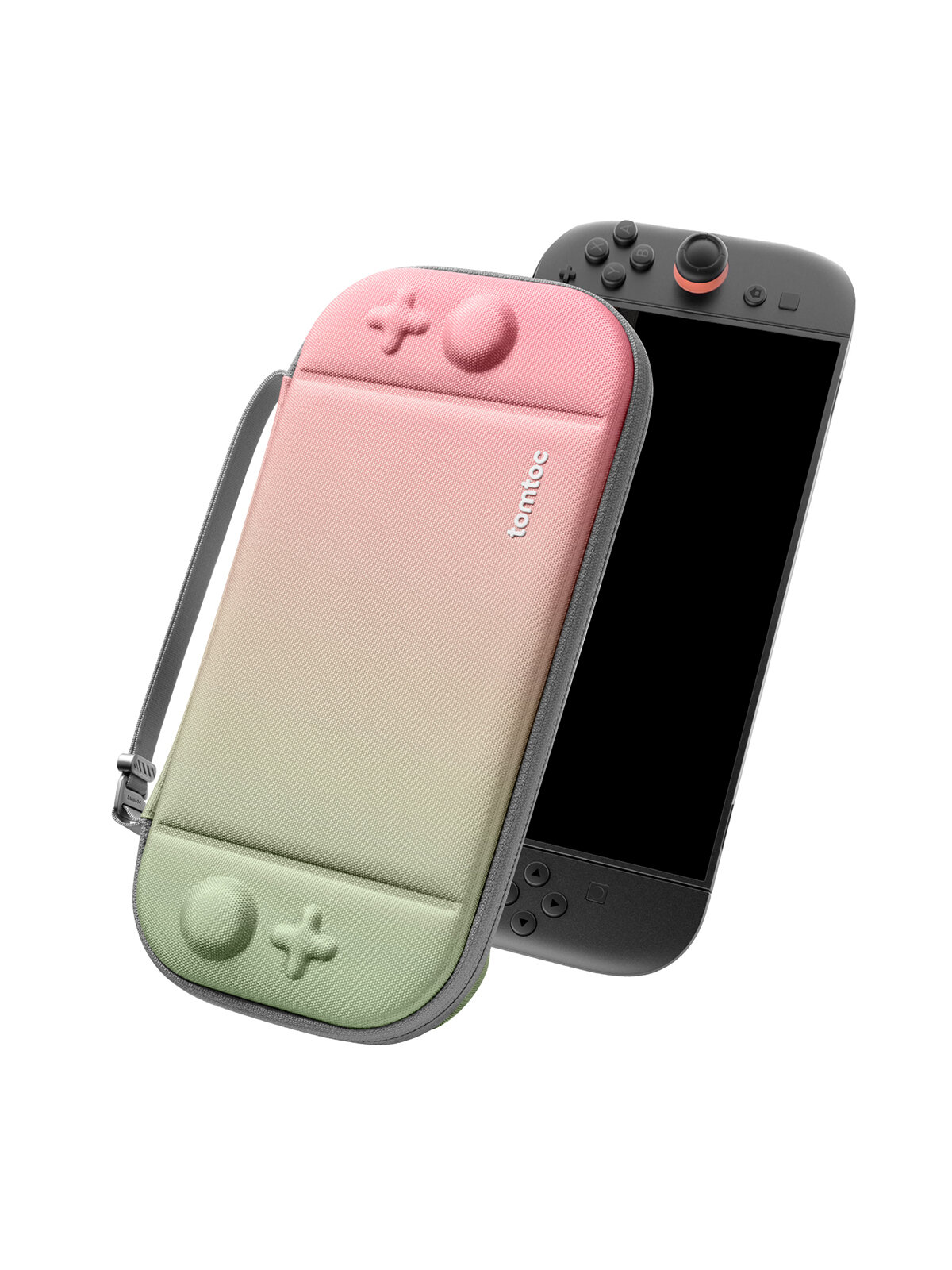 Чехол Tomtoc для Nintendo Switch 2, FancyCase-G05 ударопрочный, со слотами для картриджей, мультиколор