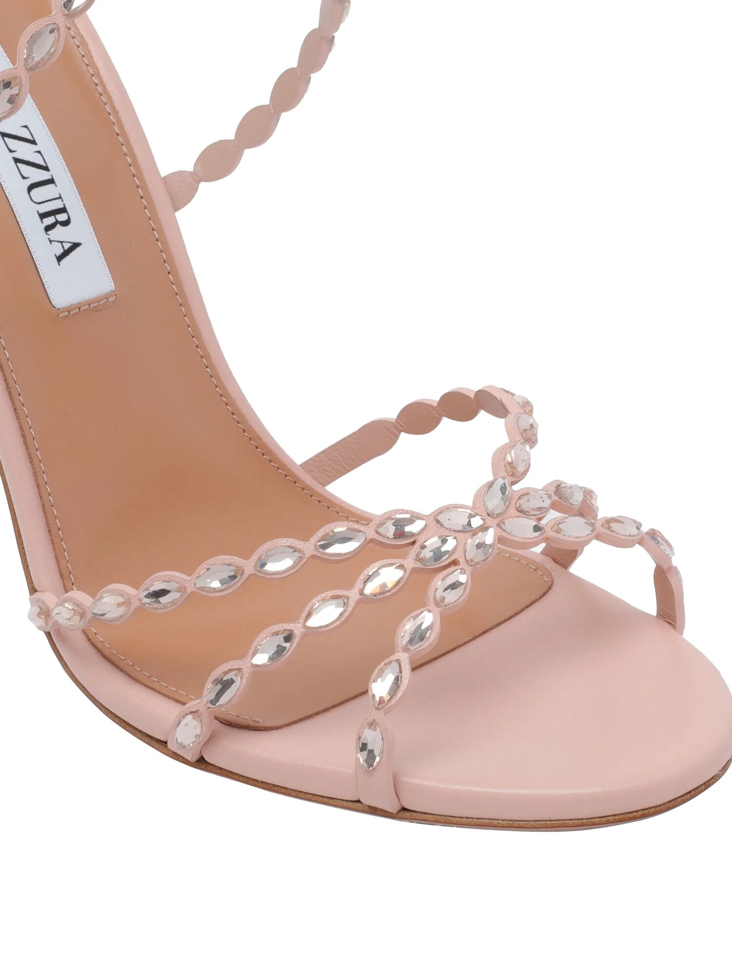 Босоножки Aquazzura Tequila buckle embellished leather sandals, размер 39, розовый — фото 1